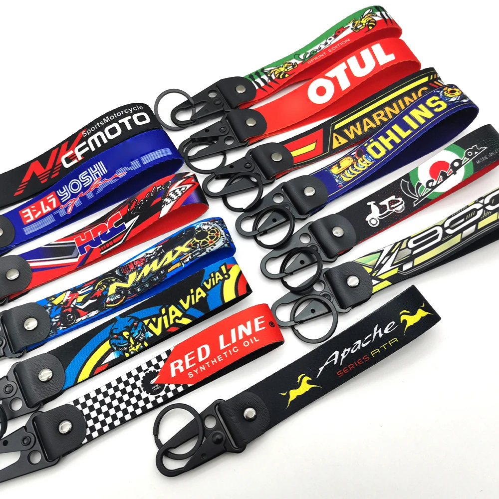 Nylon-Jdm-Style-Keychain-Tow-Sides-Set-Lanyard-Keyring-Pandant-Keyfob ...