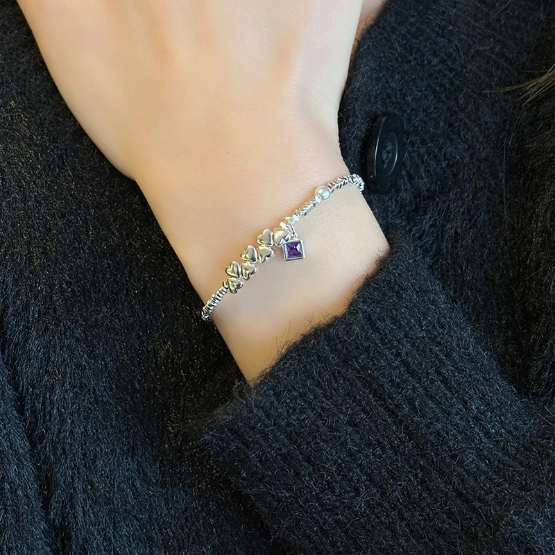 VENTFILLE-925-Sterling-Silver-Love-Heart-Bracelet-for-Women-Girl-Bead ...