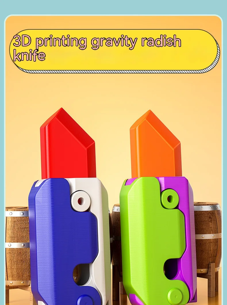 3D-Carrot-Gravity-Plastic-Knife-Fidget-Toys-Foldable-Decompressed-Push ...