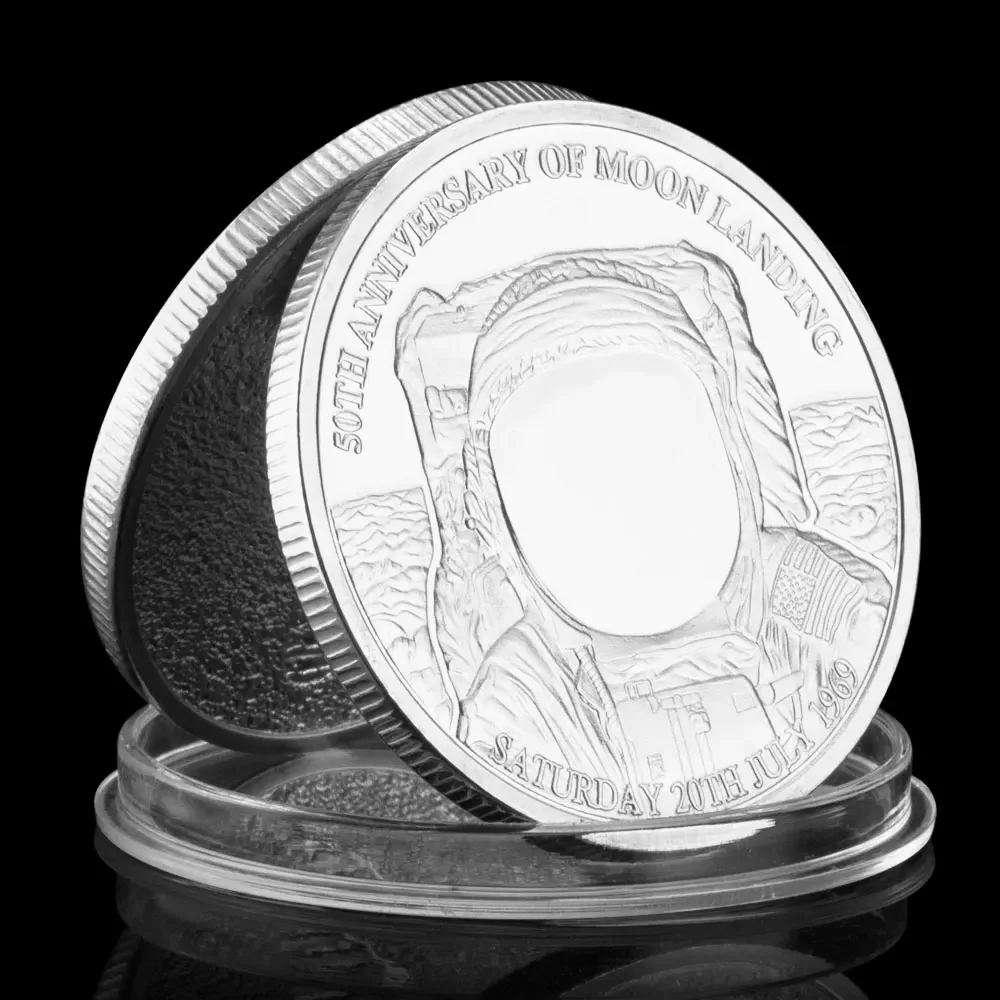 50th-Anniversary-of-Moon-Landing-Collectible-Silver-Gold-Plated ...