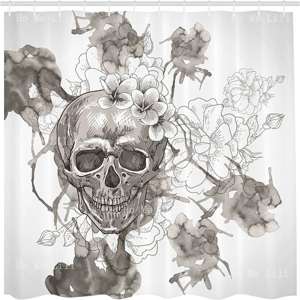Painting-Skull-Flowers-Dia-De-Los-Muertos-Designed-Print-Day-Of-The ...
