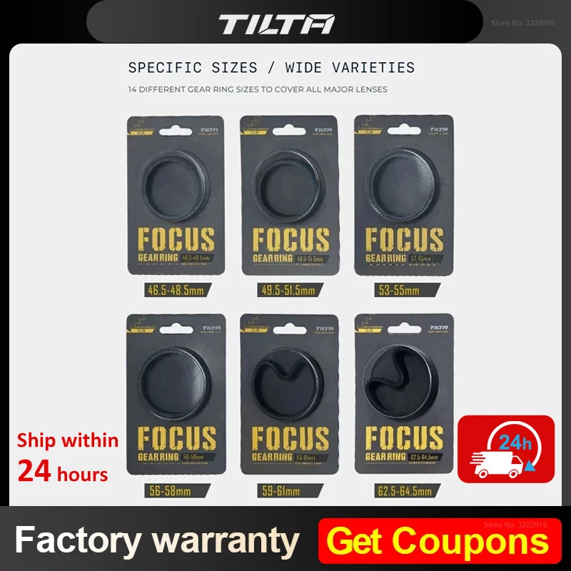 Tiltaing Seamless Focus Gear Ring 360 Rotation Silent Follow Focus Ring ...