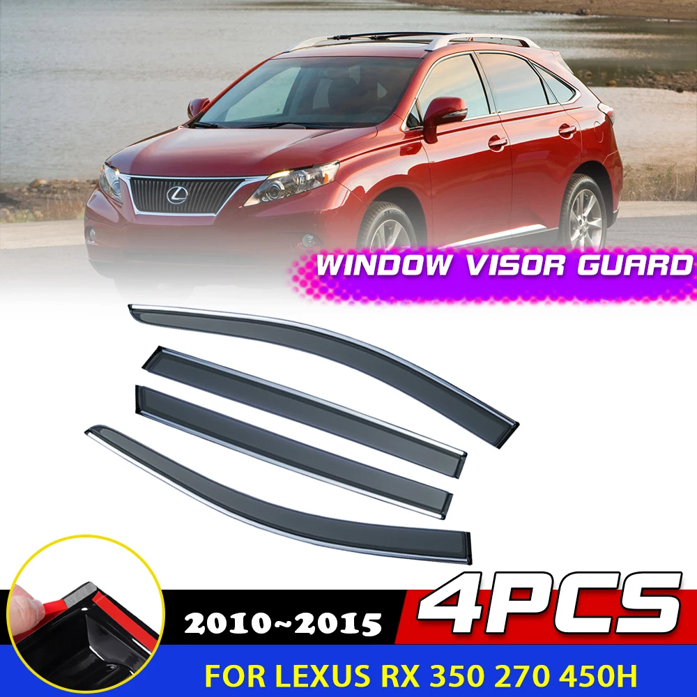 Windows Visor for Lexus RX 350 270 450h 2010~2015 2011 2012 Door Smoke ...