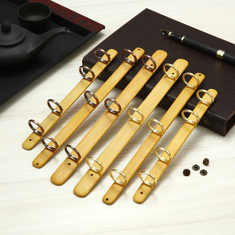 1PCS-A5-B5-240-Creative-Bamboo-Ring-Binder-Clips-Metal-Ring-Binder-6 ...
