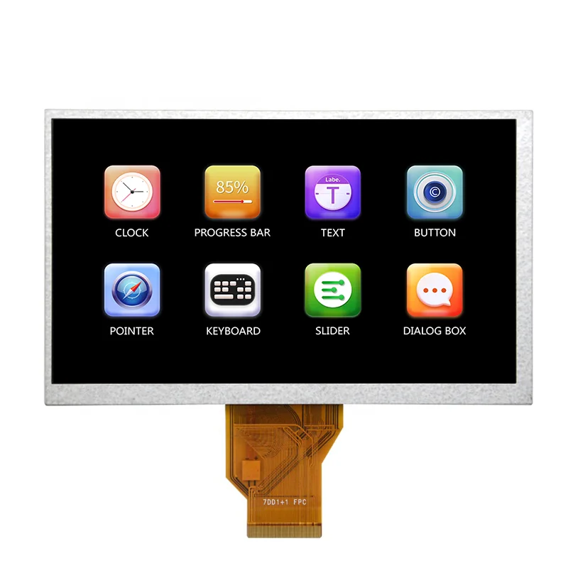 7.0นิ้วที่กำหนดเอง800(RGB) X480 Tft Lcd 50PIN RGB จอแสดงผล7.0นิ้ว Tft ...
