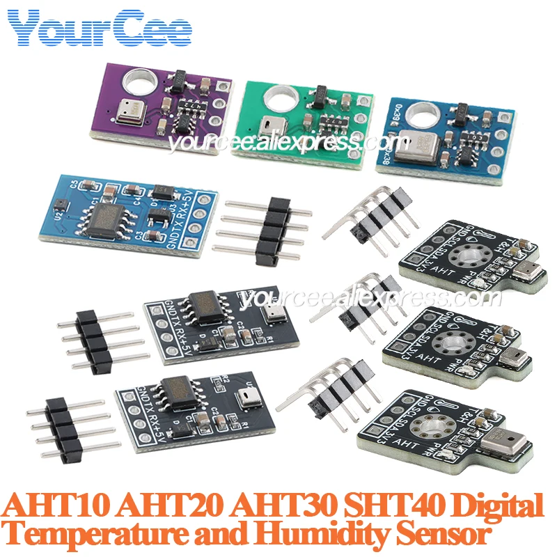 20pcs/1pc AHT10 AHT20 AHT30 SHT40 High Precision Digital Temperature ...