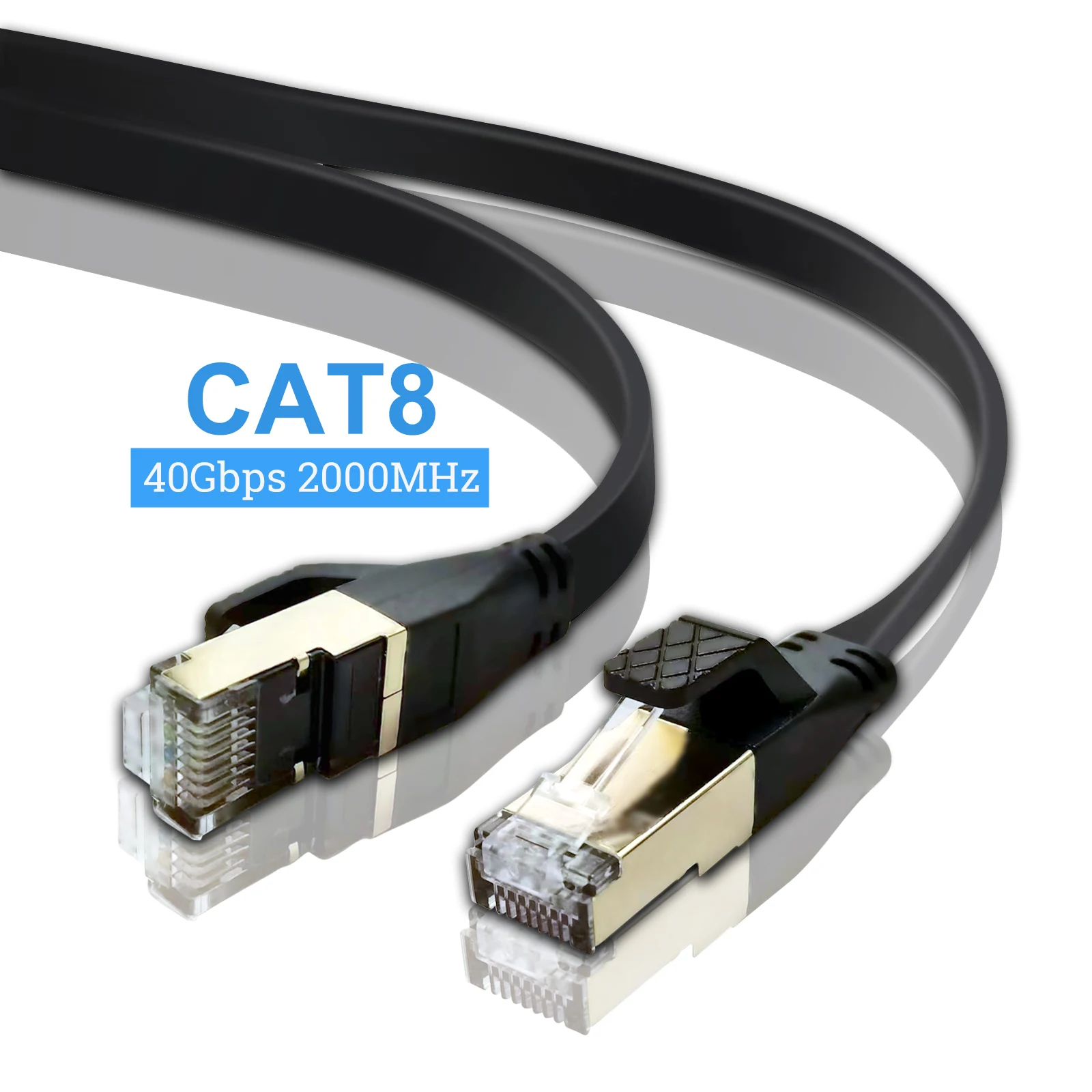 40Gbps-2000MHz-Cat8-Ethernet-Cable-White-Flat-15m-5m-Rj45-Cable ...