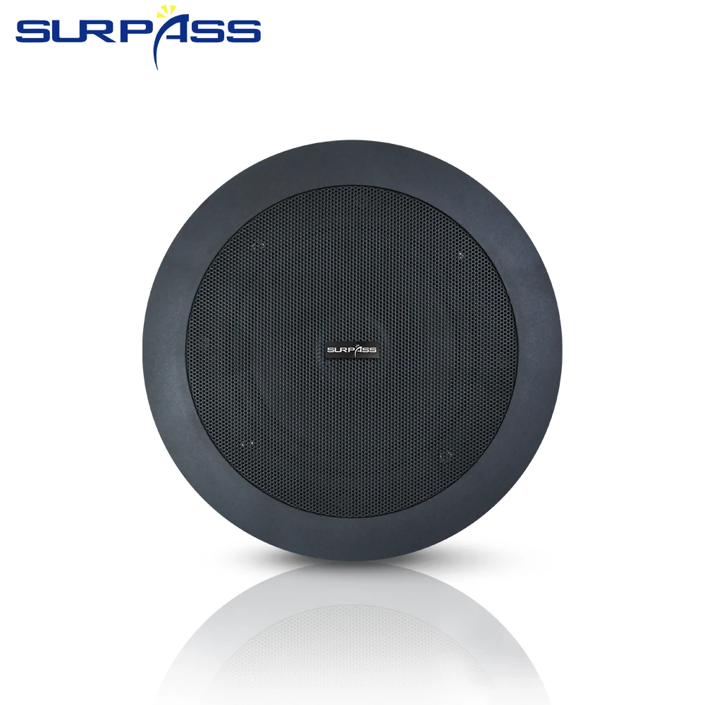 5inch 20W Moisture-proof Ceiling Speaker Black Coaxial Roof Music ...