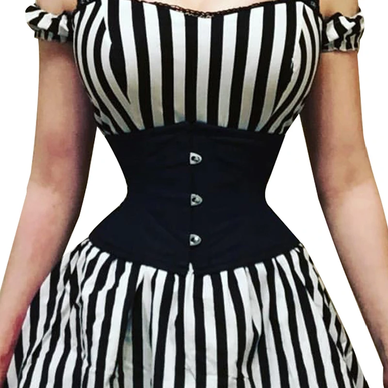 Burvogue Waist Trainer Corsets Slimming Shaper Belt Short Torso Satin ...