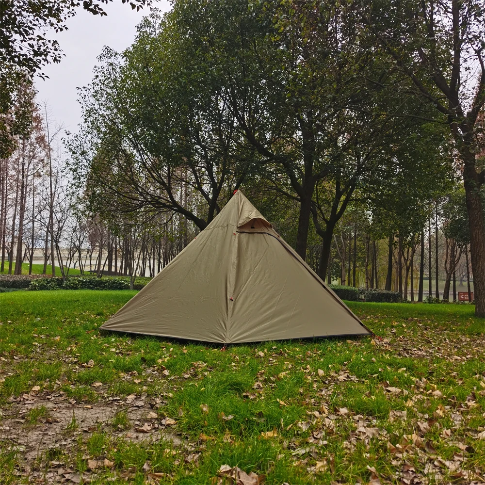 Big Hexagon Pyramid Tent Separated Dual Layer Camping Tent Aluminum ...