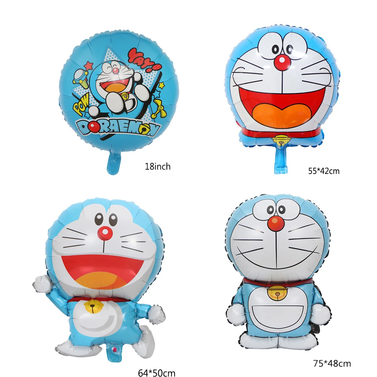 Globos de aluminio de Doraemon, dibujos animados de gato azul, globos de látex, pancarta de ...