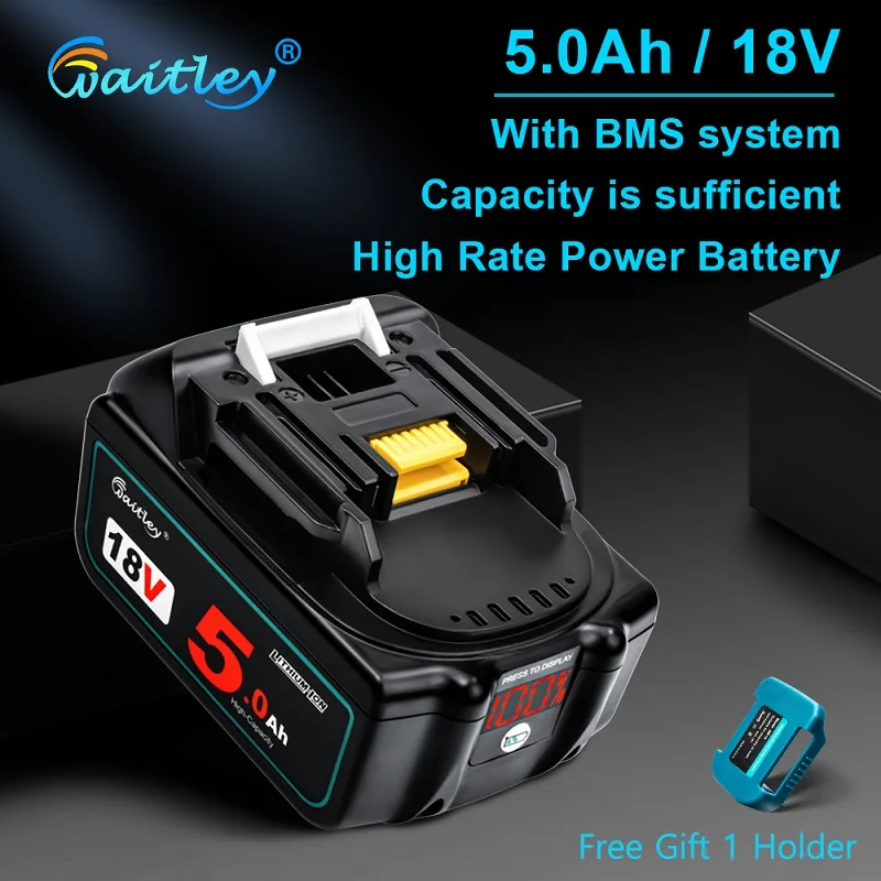 Waitley-BL1850-18V-5-0Ah-Replacement-Battery-for-Makita-Power-Tool-5000mah-BL1840-BL1860-Battery ...