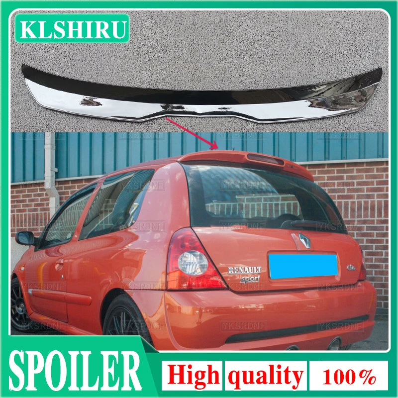 For Renault Clio Mk2 Racing Rear Spoiler ABS Plastic Carbon Look ...