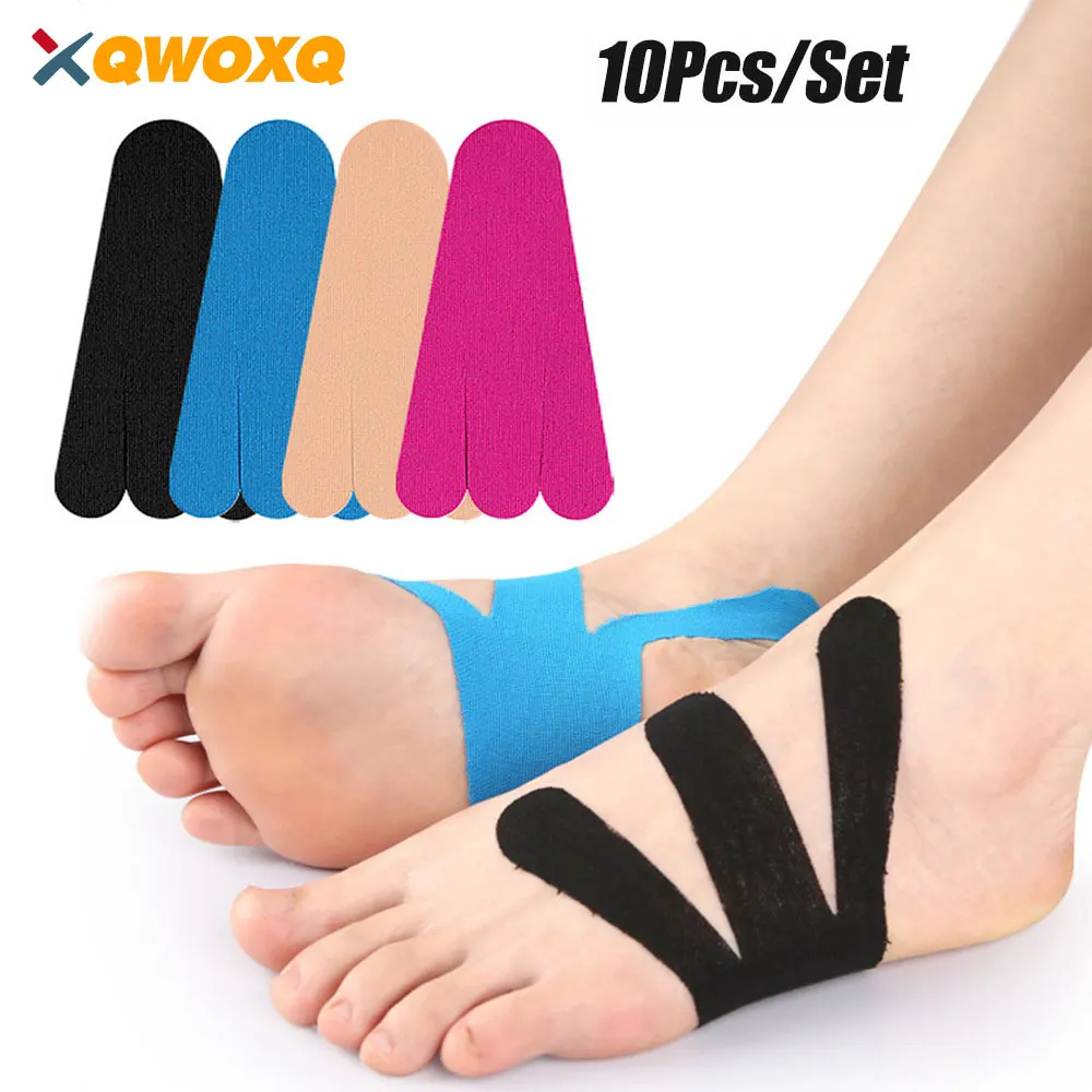 10Pcs/Set Kinesiology Tape for Foot Arches Plantar Fasciitis Running ...