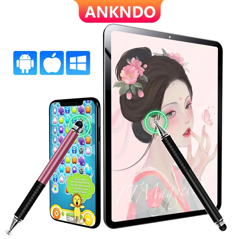 Universal 2 in 1 Stylus Pen for Apple iPad iPhone Drawing Capacitive ...