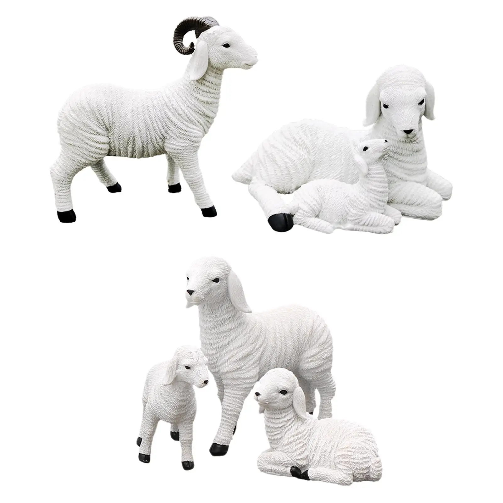 Rustic-Resin-Goat-Figurine-for-Home-Artificial-Lamb-Craft-Outdoor ...