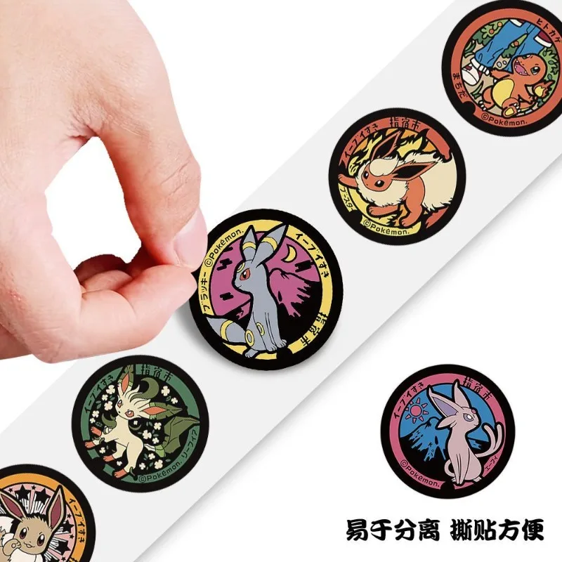 500PCS new Pokemon manhole cover badge roll stickers Popular anime cute ...