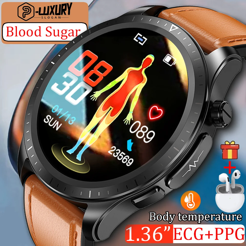 New ECG+PPG Smart Watch Men Laser Treatment Of Hypertension Hyperglycemia Hyperlipidemia Heart ...