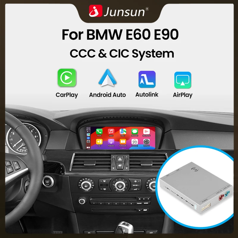 Junsun Wireless CarPlay Android Auto Module Decoder For BMW 3/5 Series ...