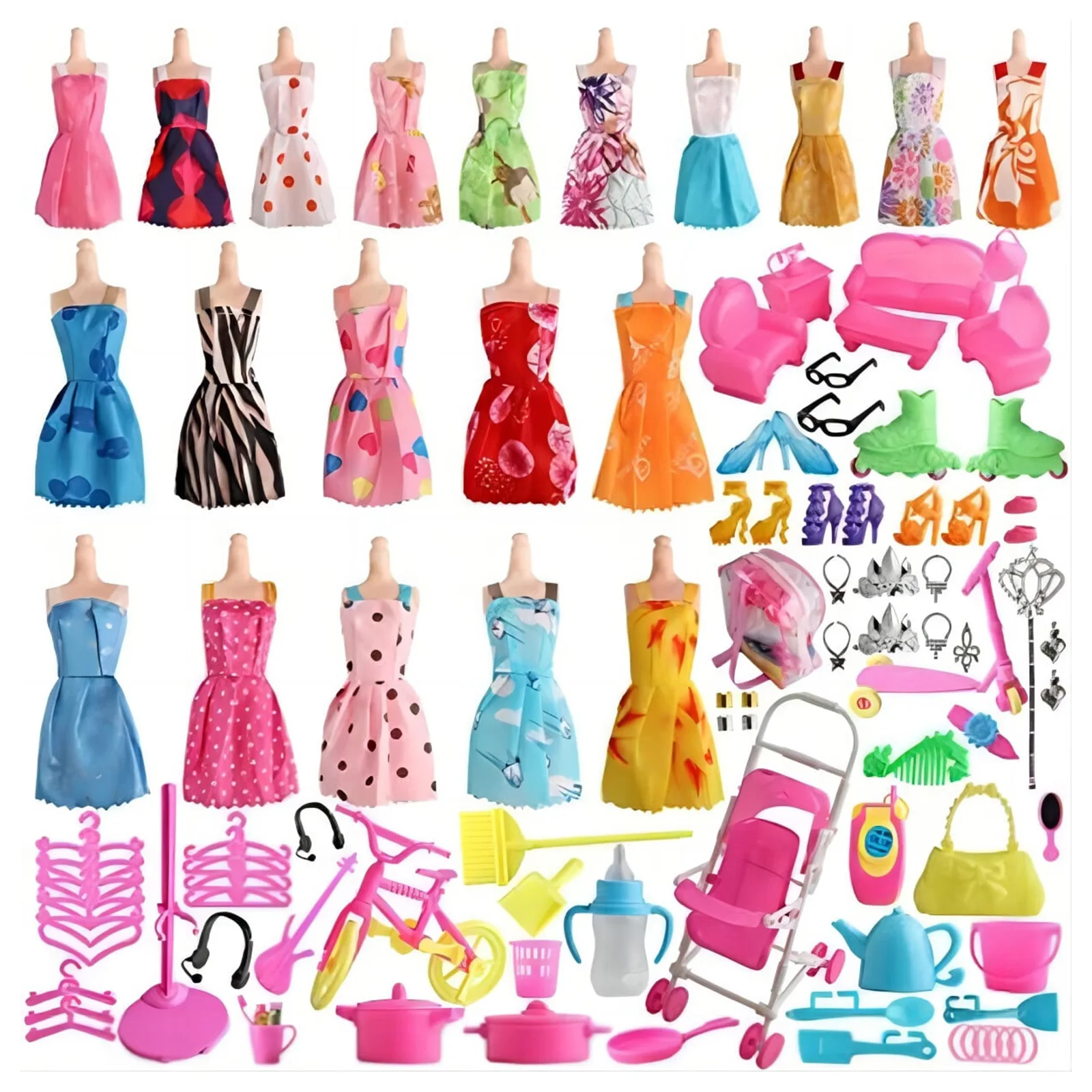 125pcs-Dolls-Dress-Handmade-Ladies-Dolls-Skirts-Kids-Toy-Gifts-Dolls ...