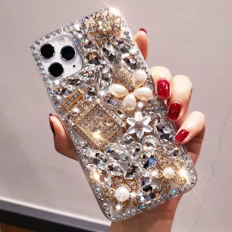 Luxury Bling Diamond Phone Case for Moto G52 4G (Clear)