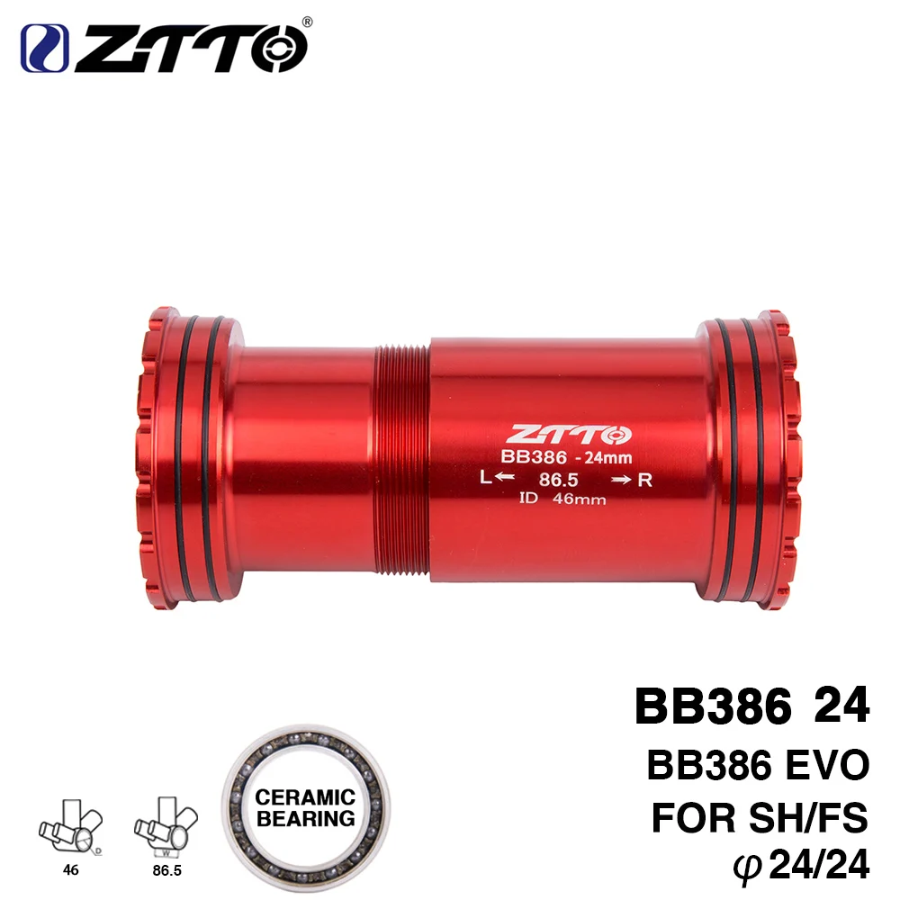 ZTTO BB386 24 CERAMIC EVO Threaded Lock Press Fit Bottom Bracket for ...