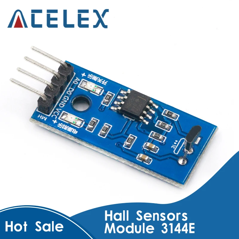 Hall Sensors Module 3144E 4pin Hall Switch Speed Magnetic Swiches Speed ...