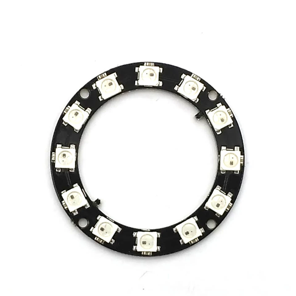 RGB-LED-Ring-12-Bits-WS2812-WS2812B-5050-RGB-LED-Spot-Integrated-Driver ...
