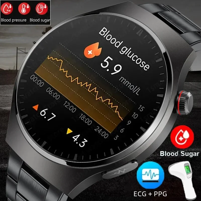 Blood-Lipids-Uric-Acid-Blood-Glucose-Smart-Watch-Men-Fitness-Tracker ...