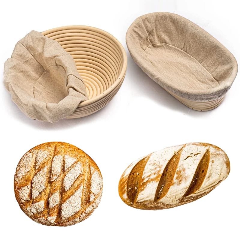 SHENHONG-Round-or-Oval-Banneton-Natural-Rattan-Basket-Bread-Proofing-Basket-Dough-Fermentation ...