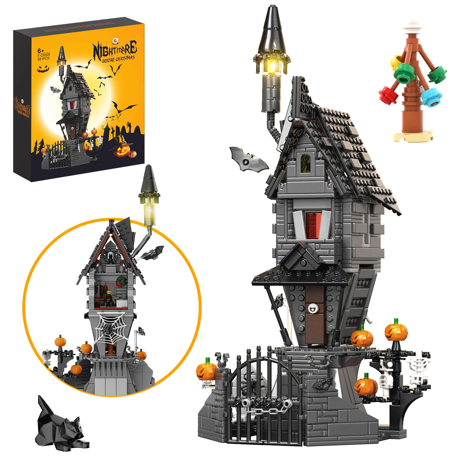 NEW-Nightmares-Before-Christmas-Haunted-House-Building-Blocks-Set-Ideas ...