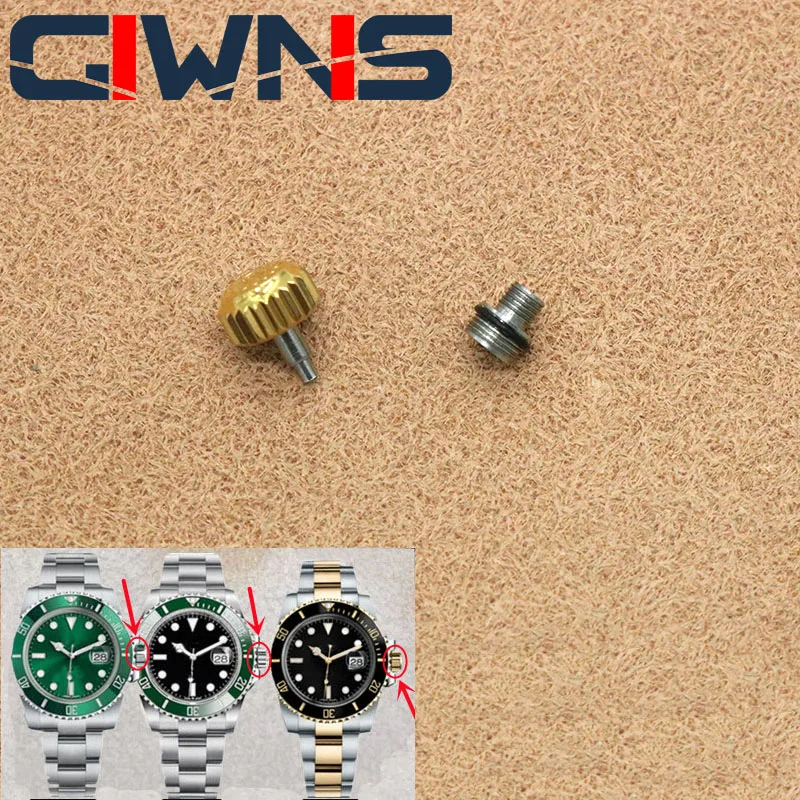 Watch-Accessories-Steel-Head-Crown-1PC-For-Rolex-Daytona-Black-Green ...