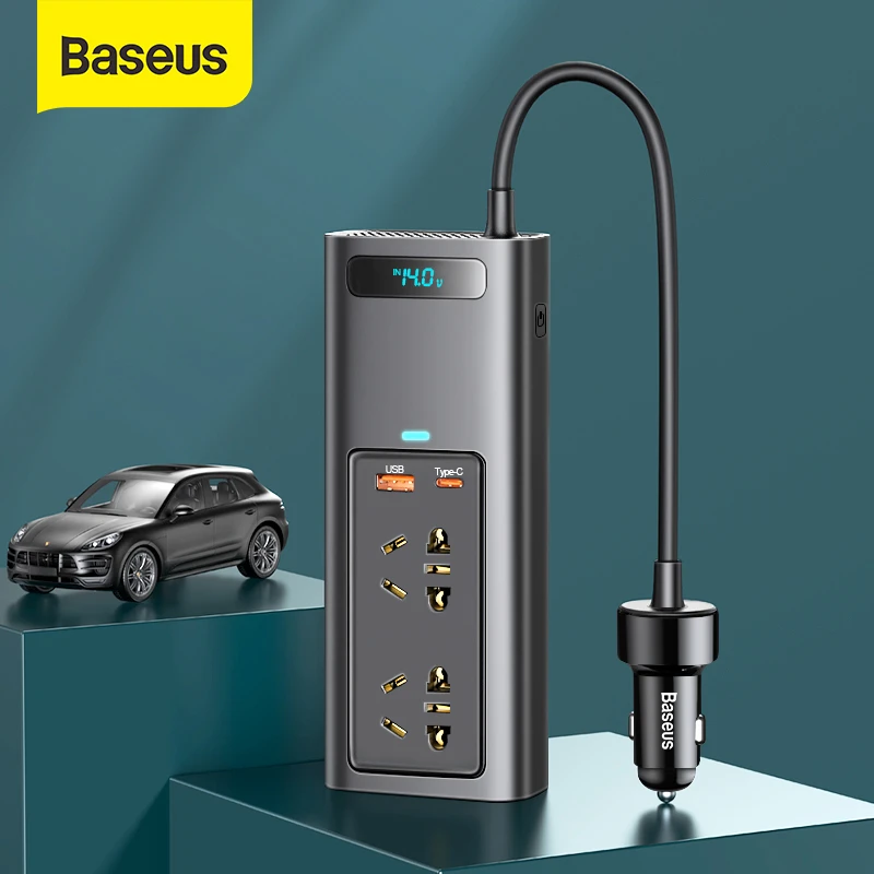 Baseus Car Inverter Dc 12v To Ac 220v Auto Converter Inversor Usb Type ...