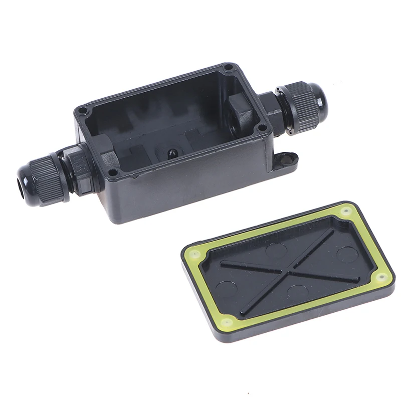 1PC-Black-PC-Plastic-2Way-IP66-450V-Mini-Outdoor-Waterproof-One-In-Two ...