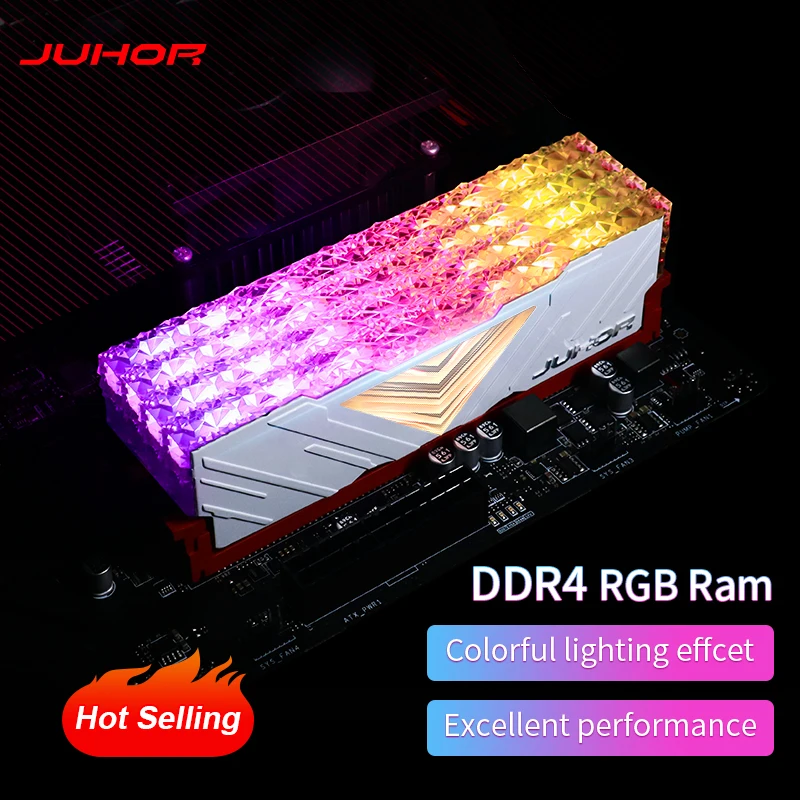 JUHOR-Memory-Ram-RGB-DDR4-8GB-16GB-3200MHz-3600MHz-Led-Lighting-PC4 ...