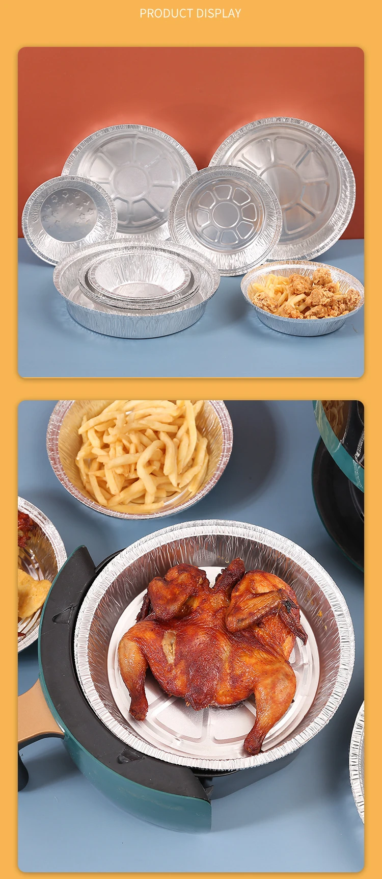 7 pouces - Bol En Aluminium Jetable, Assiettes Jetables Pour Friteuse À ...