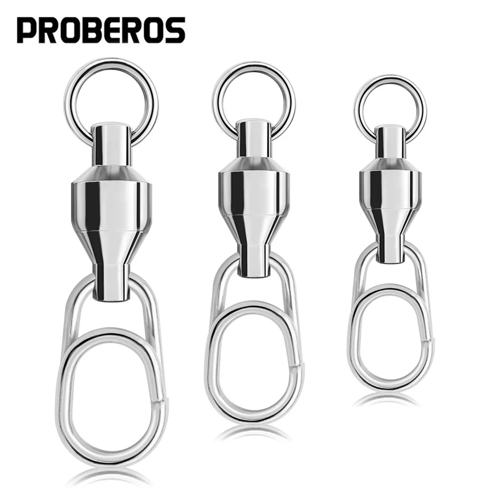 10Pcs-Fishing-Connector-Rolling-Swivel-Snap-Stainless-Steel-Swivels ...