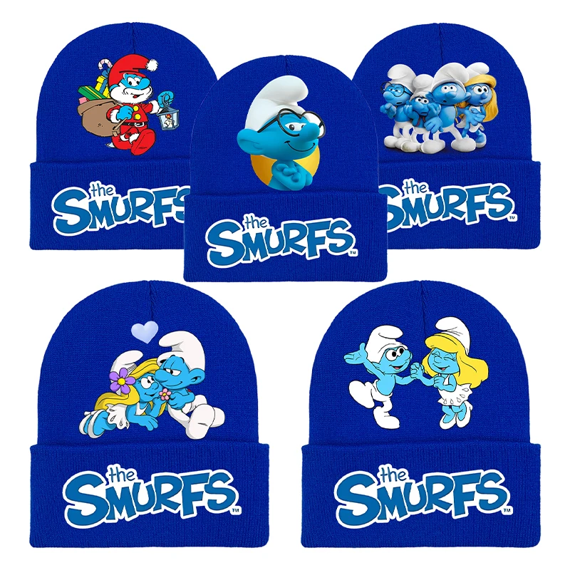 Anime-Smurfs-Kid-Children-s-Knitted-Hat-Movie-Cartoon-Boys-Girl-Beanie ...