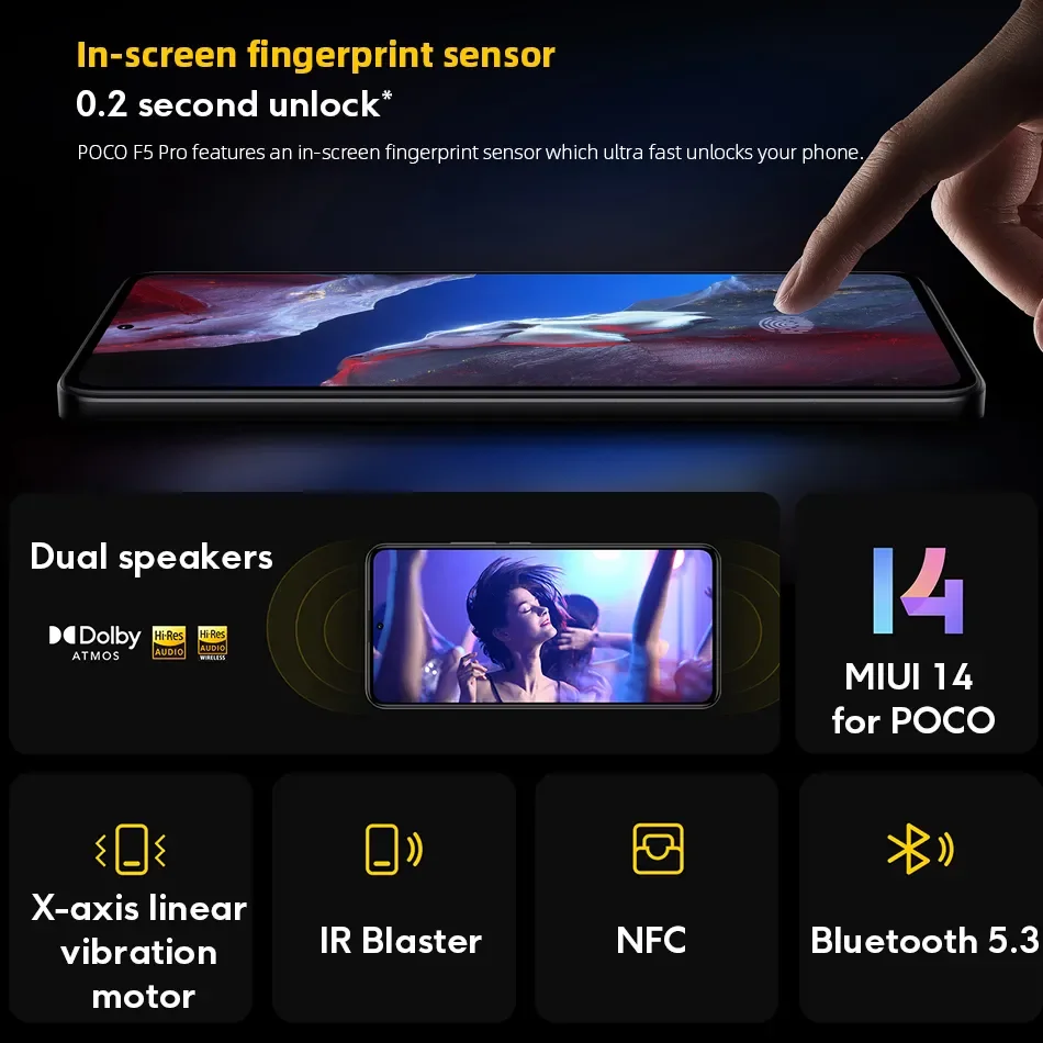 POCO F5 Pro Global Version Smartphone 12GB/512GB Snapdragon® 8+ Gen 1 6 ...