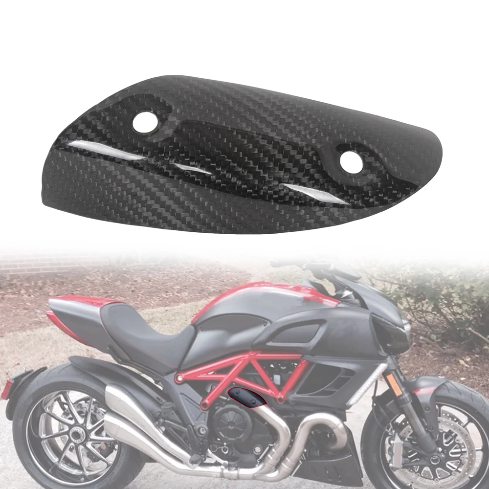 Motorcycle Carbon Fiber Exhaust Cover Heat Shield Collector for DUCATI ...