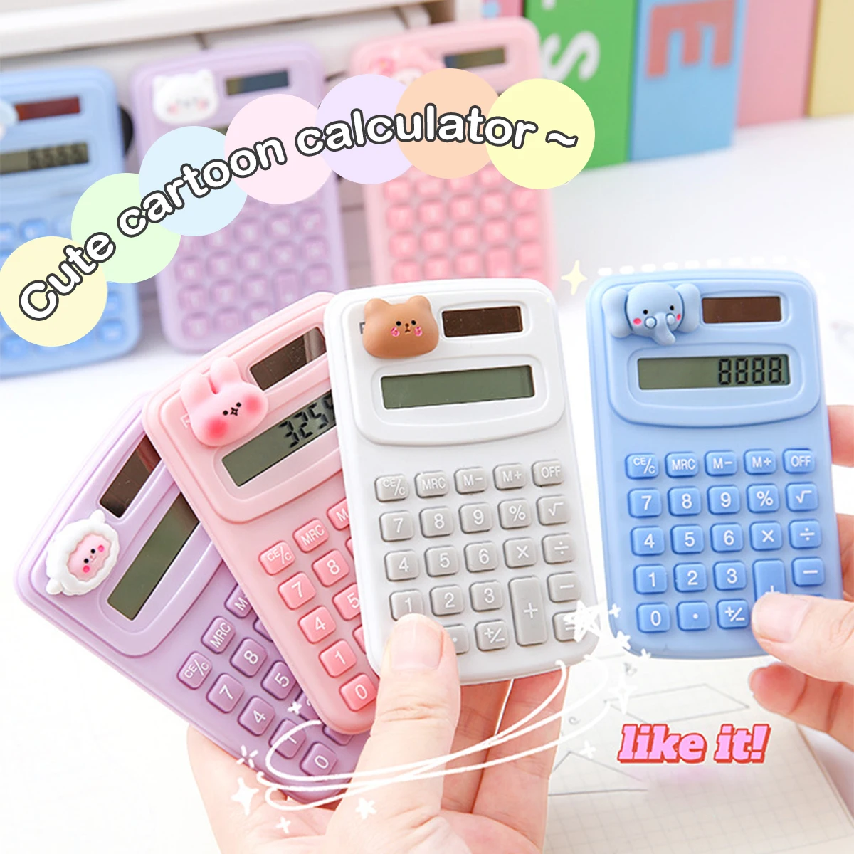 Portable-Mini-Cute-Calculator-Cartoon-Digit-Calculator-Students-Office ...