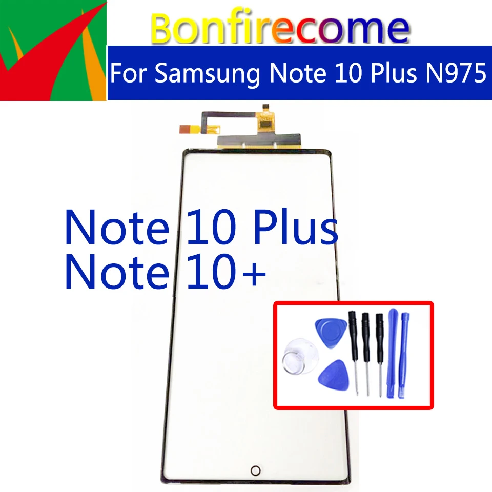 삼성 갤럭시 노트 10 플러스 터치 스크린 디지타이저 패널 센서, 노트 10 플러스 N975 LCD 전면 외부 유리, OCA ...