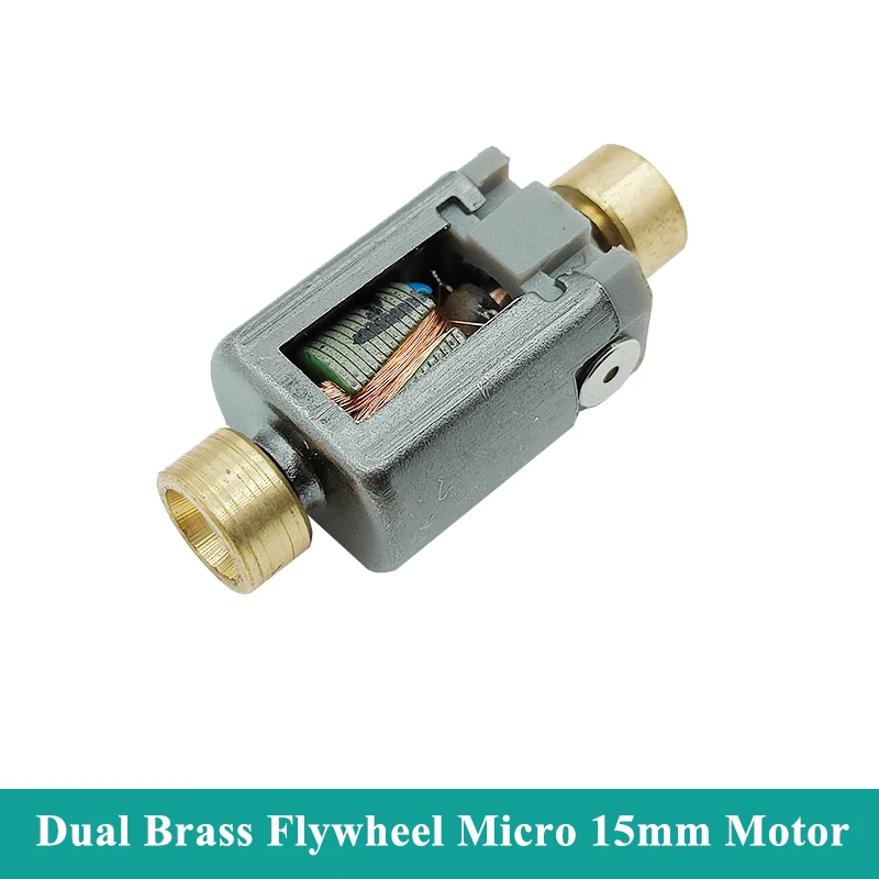 Dual Brass Flywheel Mini 15mm Motor DC 12V 18V 24V High Speed Double ...