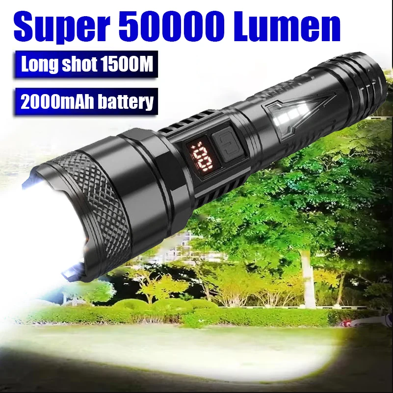 Super-Bright-2000mAh-Battery-Flashlight-Spotlight-Emergency-Tactical ...