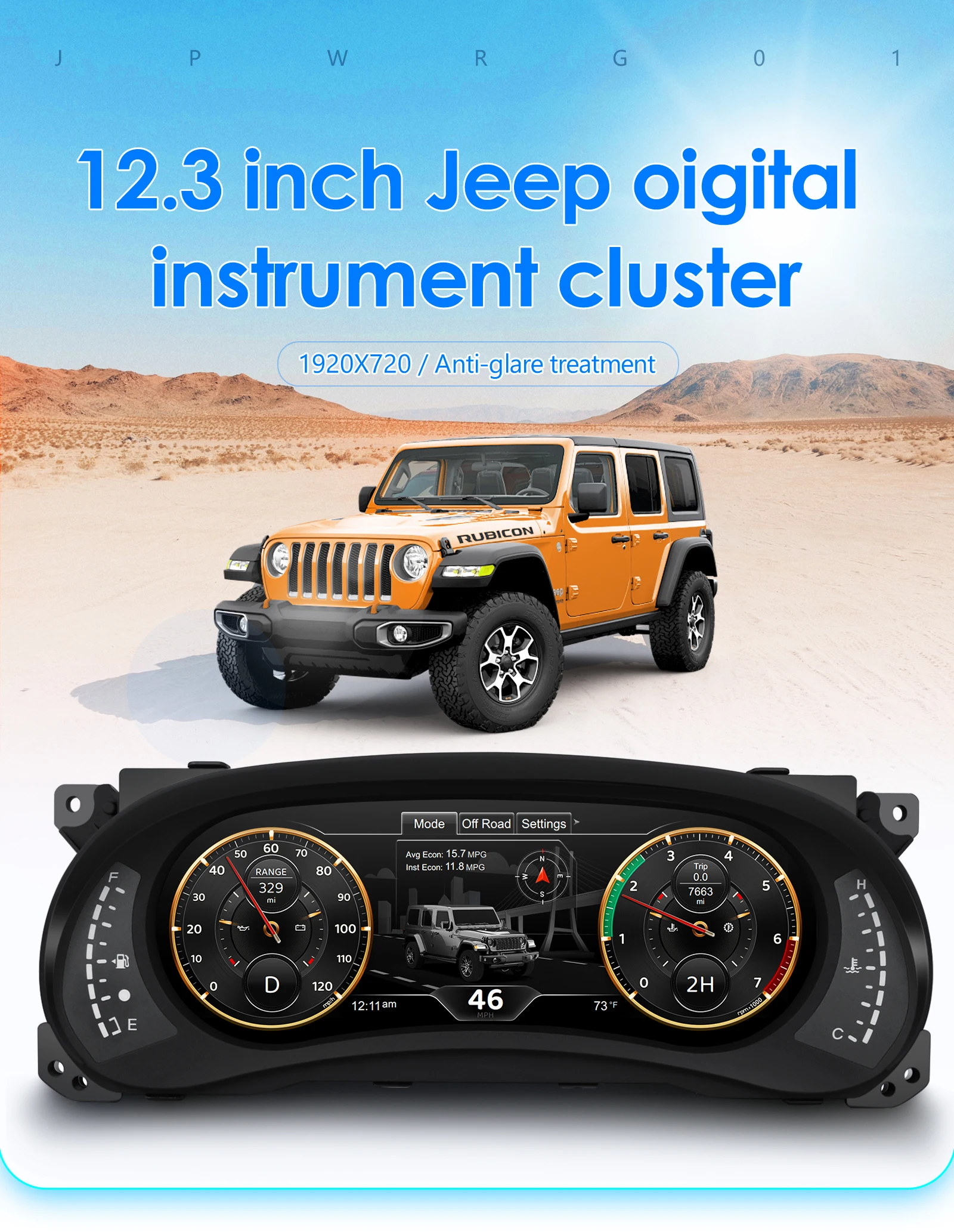 12-3-inch-Oigital-Instrument-Cluster-For-Jeep-Wrangler-JK-2011-2018 ...