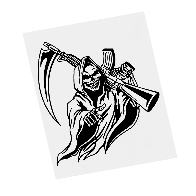 Reaper With Gun Tattoo