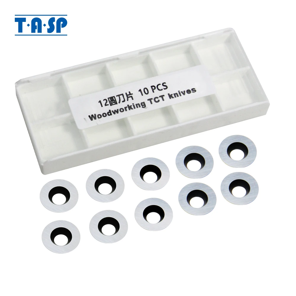 Tasp Carbide Inserts Milling Cutters 12mm Round 10pcs Woodturning Tools ...
