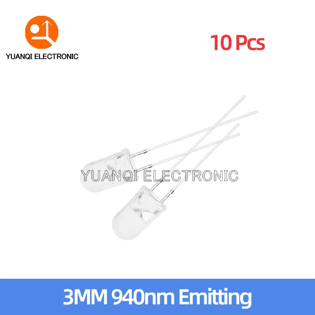 10 pairs 3MM 5MM 940nm LEDs Infrared Emitter and IR Receiver Diode Diodes for arduino