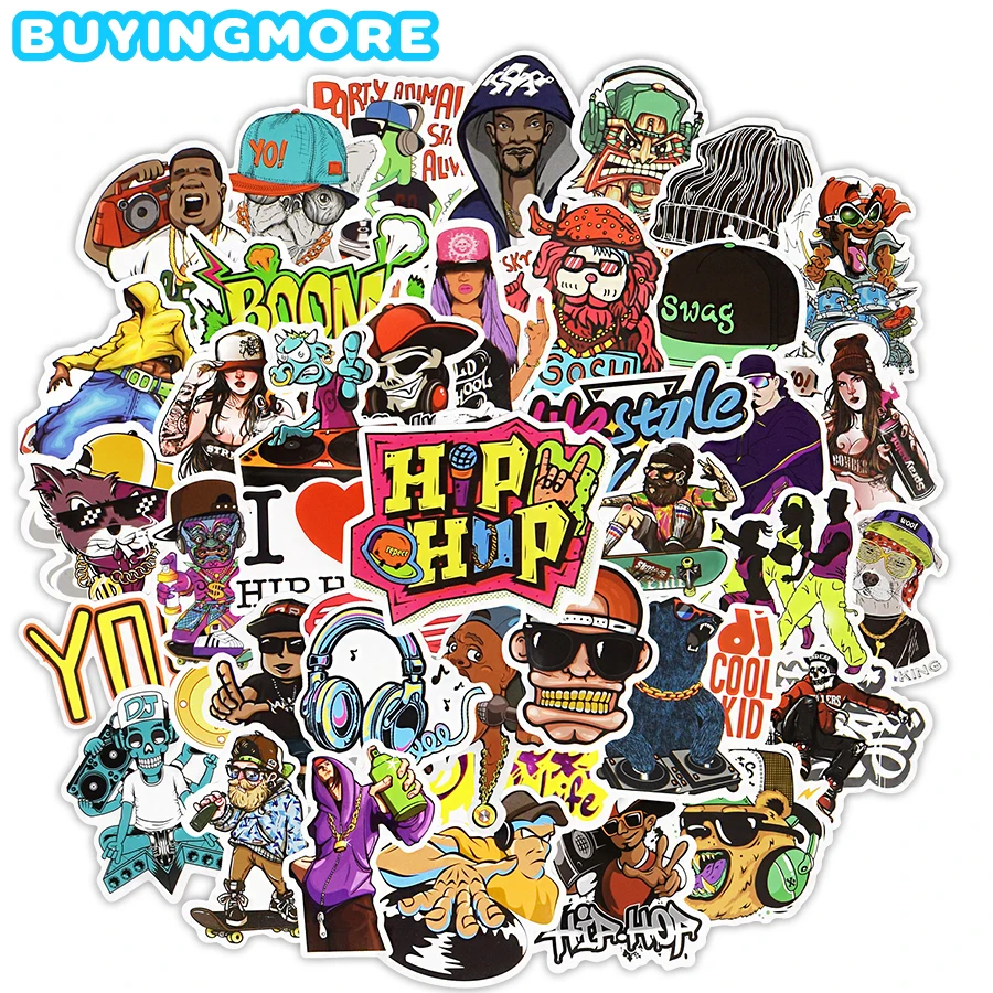 50-PCS-Hip-Hop-Sticker-Cool-DJ-Rap-Stickers-Decal-Graffiti-Rock-Vinyl ...