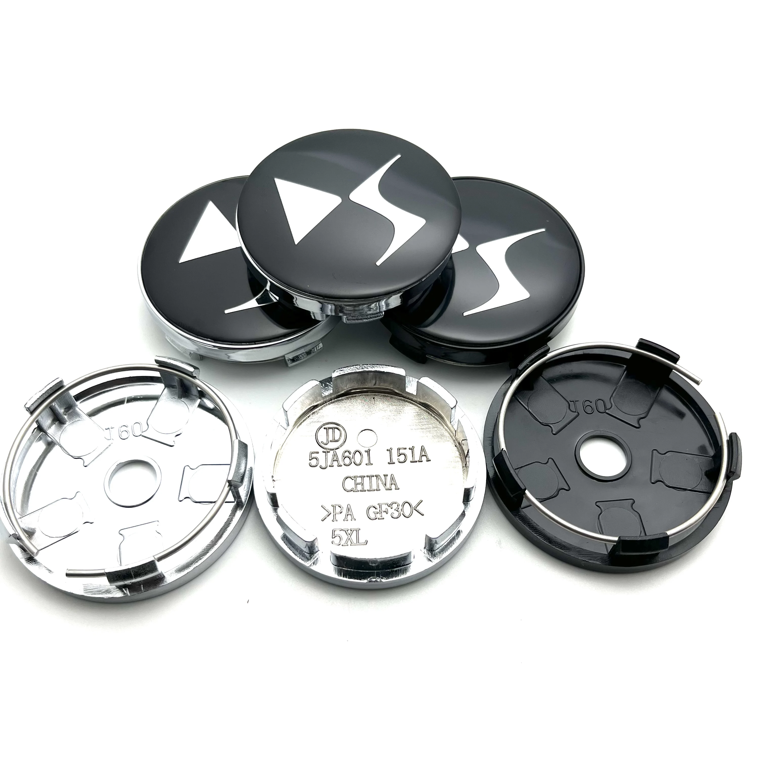 4pcs/lot 56mm 60mm Car Wheels Center Hub Caps 56mm DS Badge Sticker DS3 ...